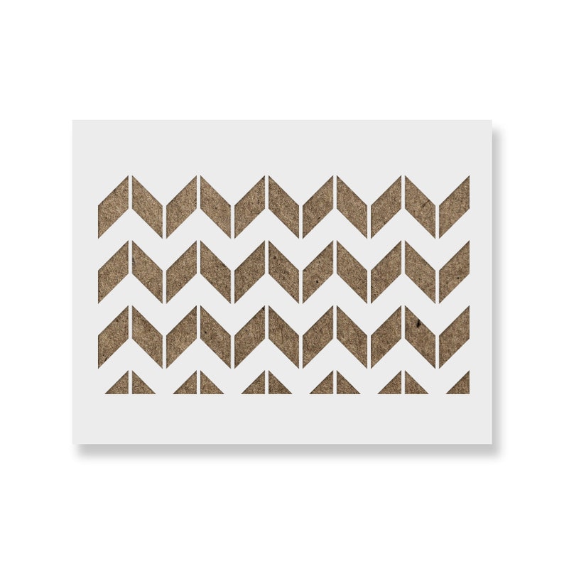 Chevron Horizontal Wall Stencil Wall Stencils Pattern - Etsy
