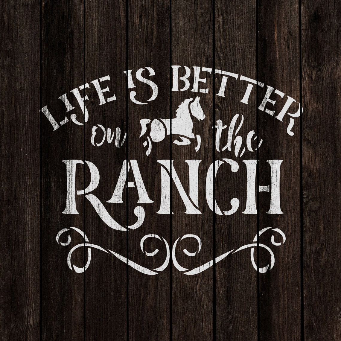 Life is Better on the Ranch Stencil Reusable Sign Stencils | Etsy