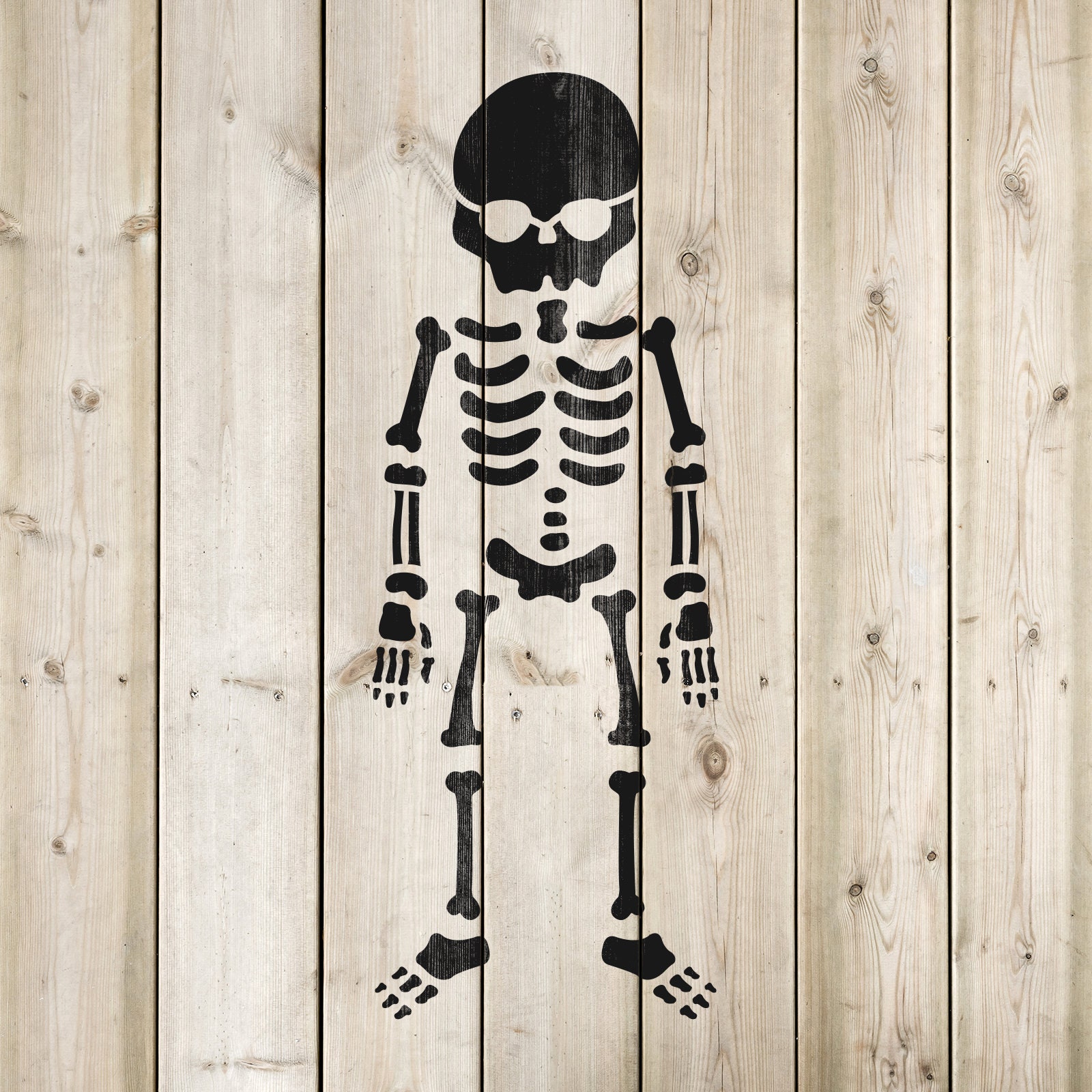 Skeleton Stencil for Halloween Art, Reusable Bones Design, Creepy ...