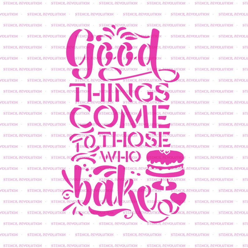 Good Things Baking Cooking Kitchen Stencil Durable & | Etsy