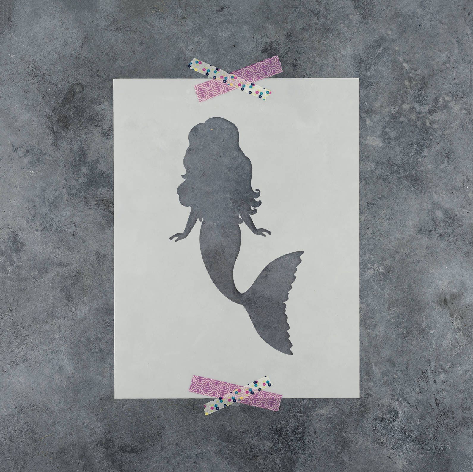 Mermaid Stencil Reusable DIY Craft Stencils of a Mermaid - Etsy