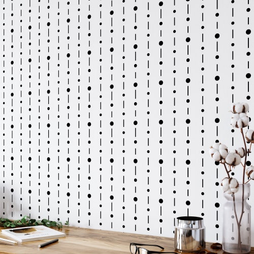 Dots and Dash Pattern Wall Stencil Reusable Durable Laser - Etsy