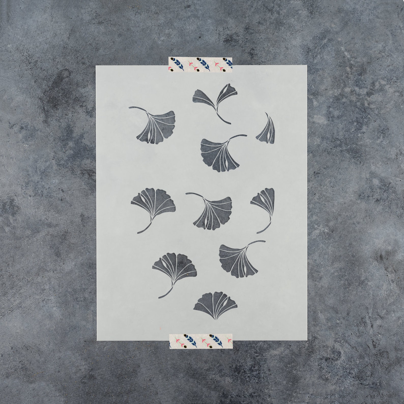 Ginkgo Pattern Wall Stencil Ginkgo Stencil Pattern Stencil - Etsy