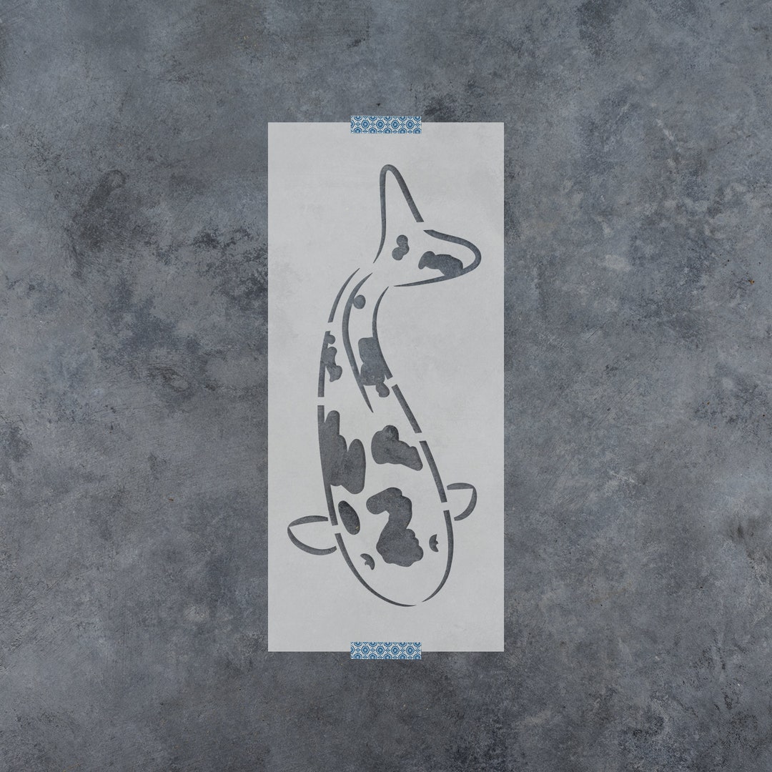 Koi Fish Stencil - Large Koi Fish Stencils, Koi Fish, Koi Fish Stencil ...