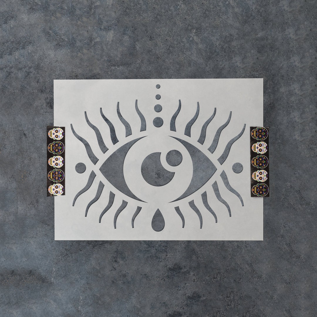 Puipuiga Evil Eye Stencil - Evil Eye Stencils for Painting, Evil Eye ...