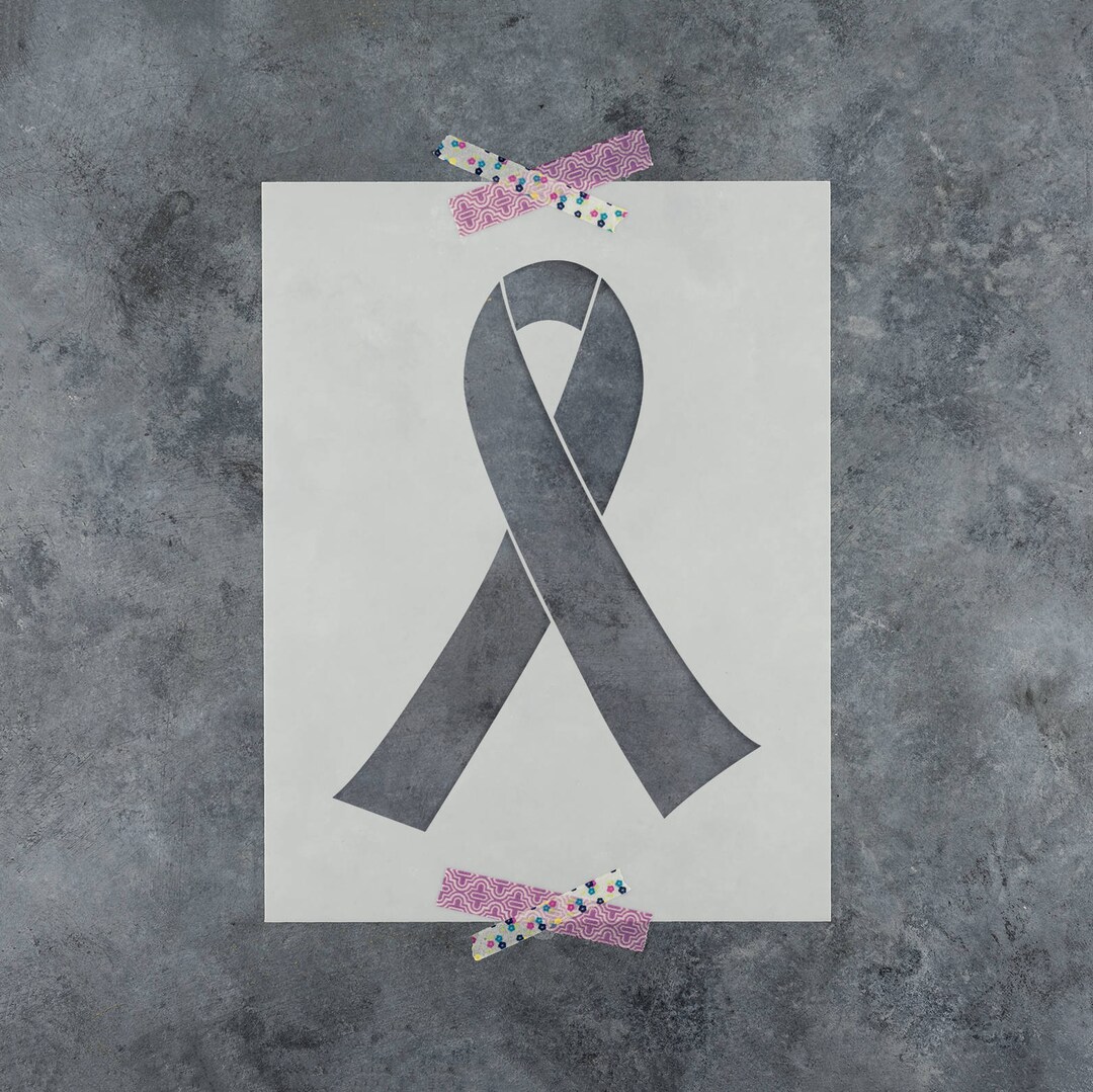 Breast Cancer Ribbon Stencil - Reusable Breast Cancer Ribbon Stencils ...