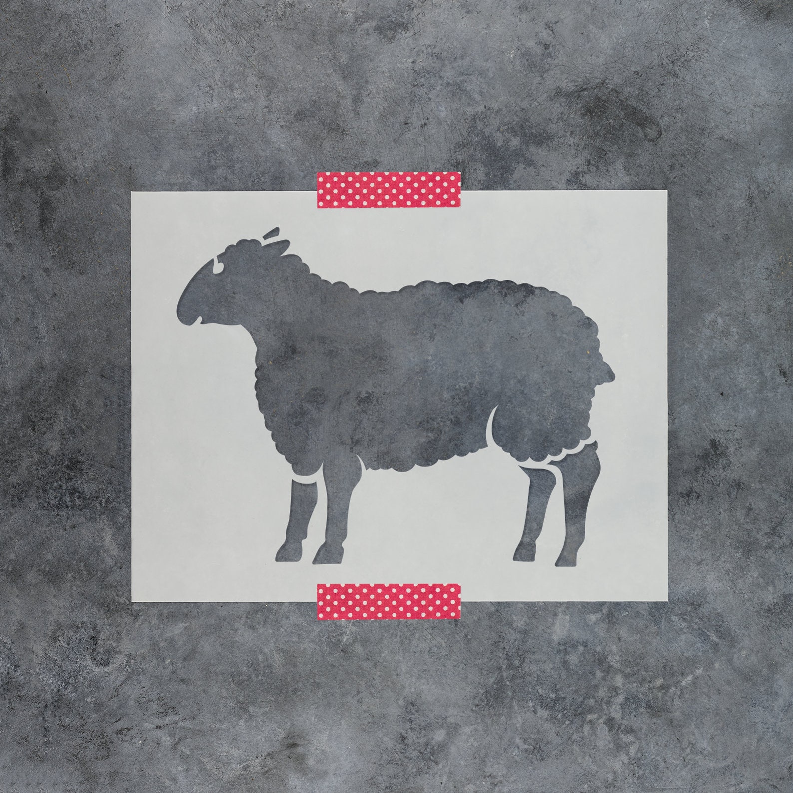 Sheep Stencil for Painting Walls Fabric Wood – Animal Farm Wool Pasture ...