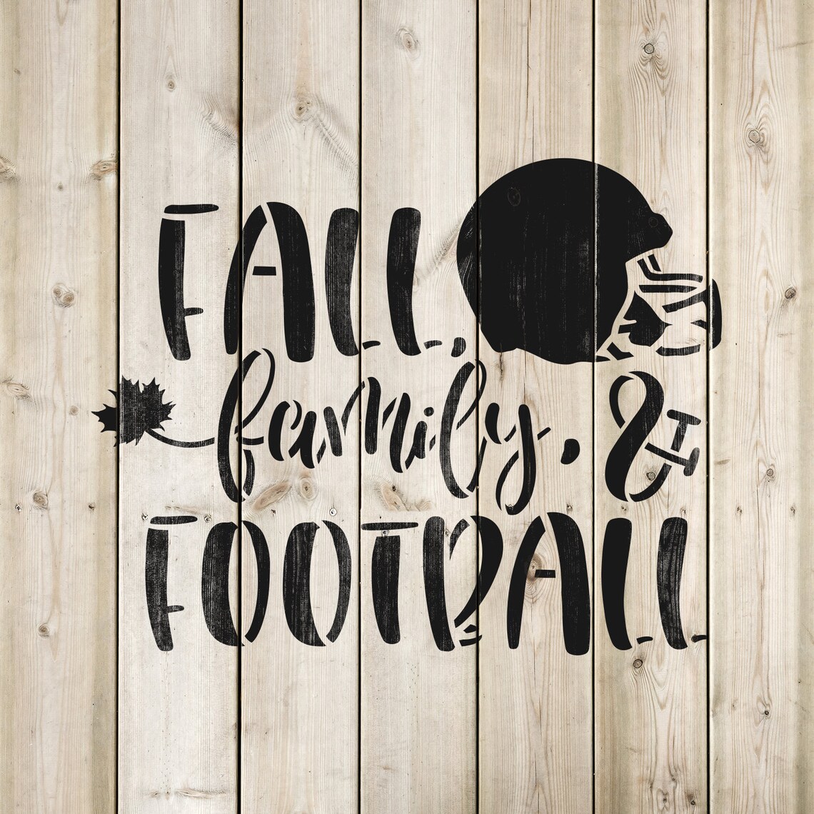 Fall Family Football Stencil - Reusable DIY Craft Stencils for Fall ...
