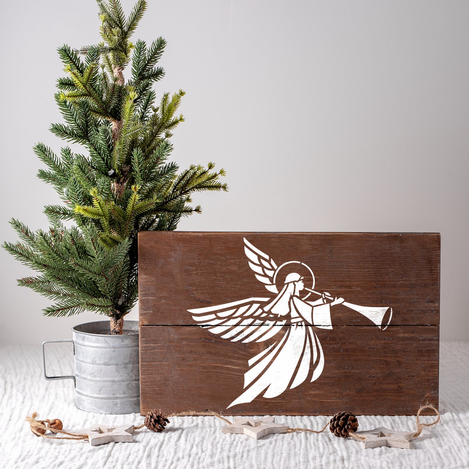 Christmas Angel Stencil - Craft Stencils Christmas Angel, Christmas ...