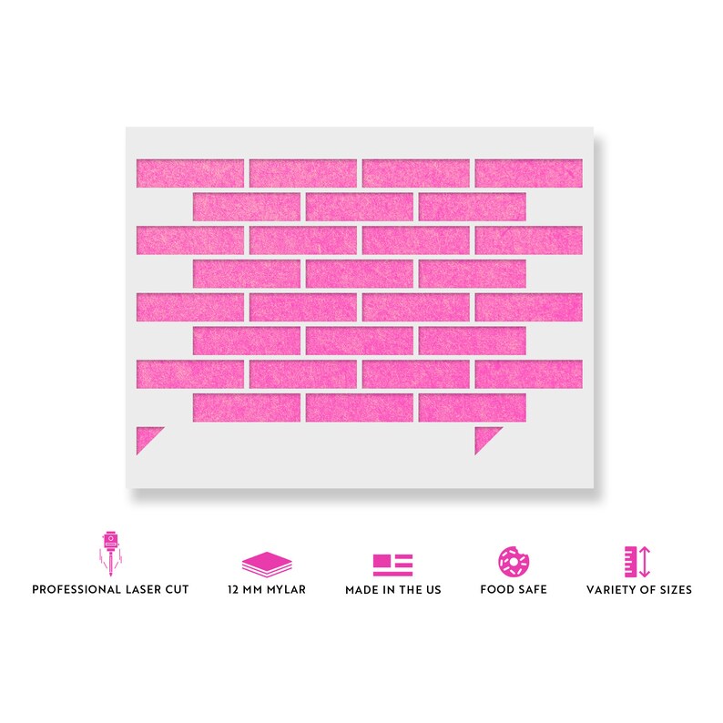 Running Bond Brick Pattern Wall Stencil Reusable Durable - Etsy