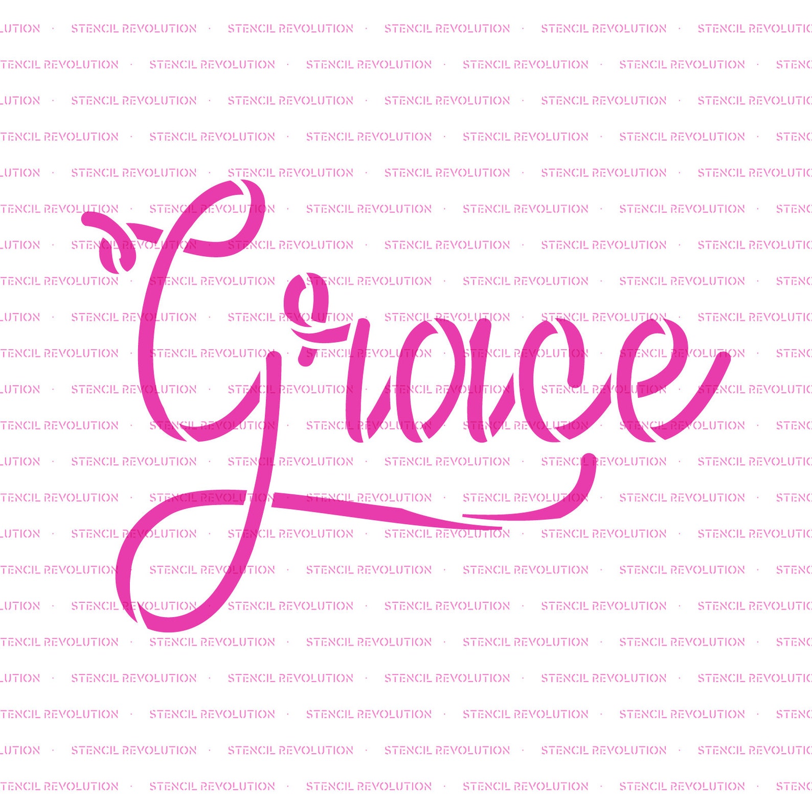 Grace Script Stencil Reusable Word Stencils for Wood Signs - Etsy