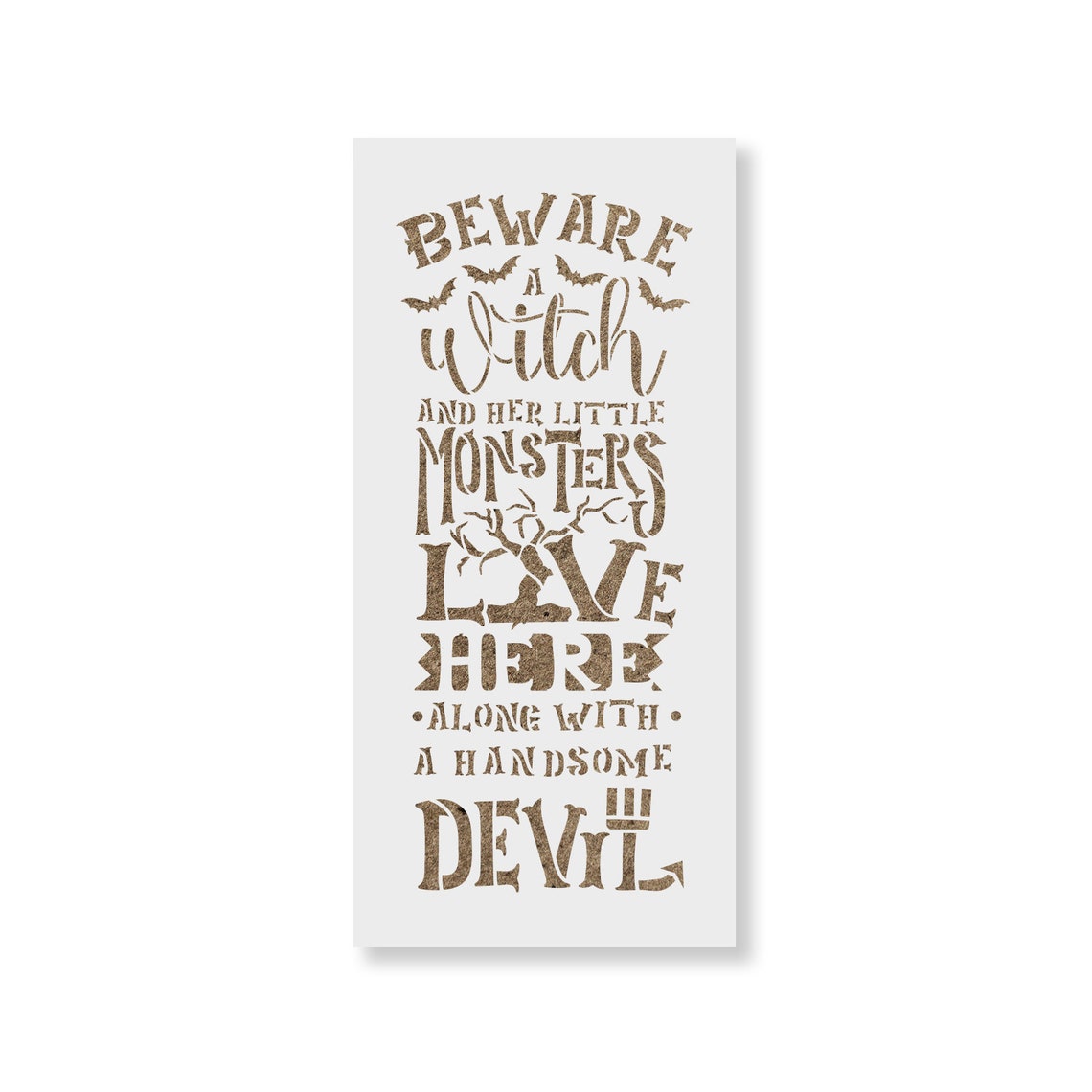 Beware A Witch Stencil Reusable DIY Halloween Stencils of - Etsy