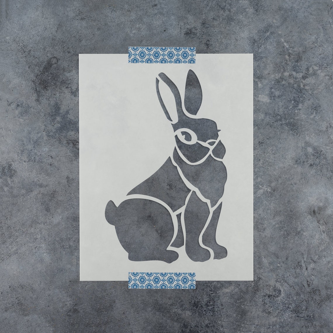 Rabbit Stencil - Reusable Rabbit Stencils, Rabbit, Rabbit Foot, White ...