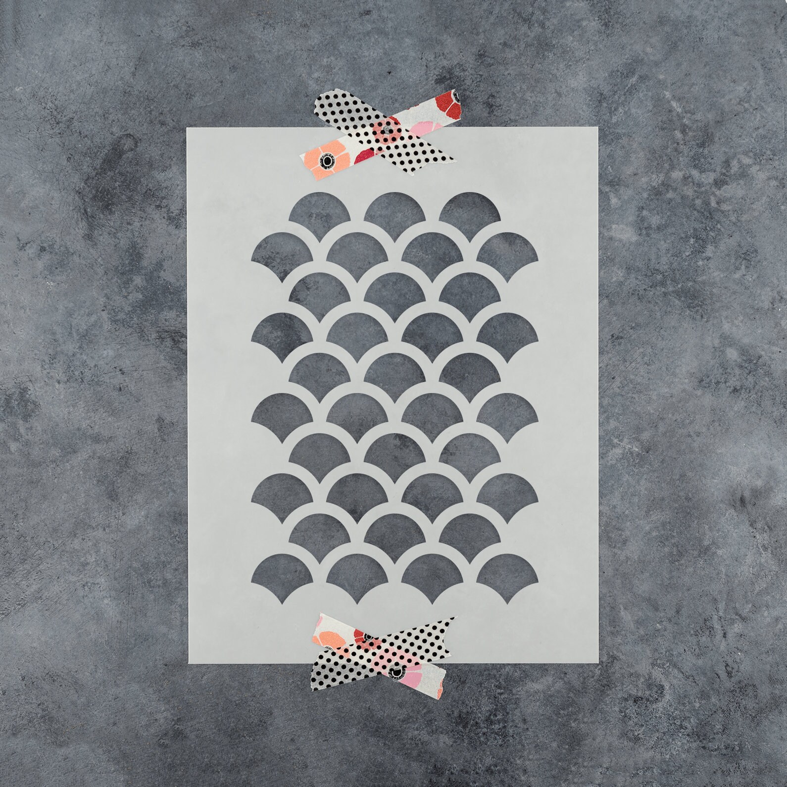 Fish Scale Stencil for Wall Painting, Extra Large Mermaid Scale Pattern ...