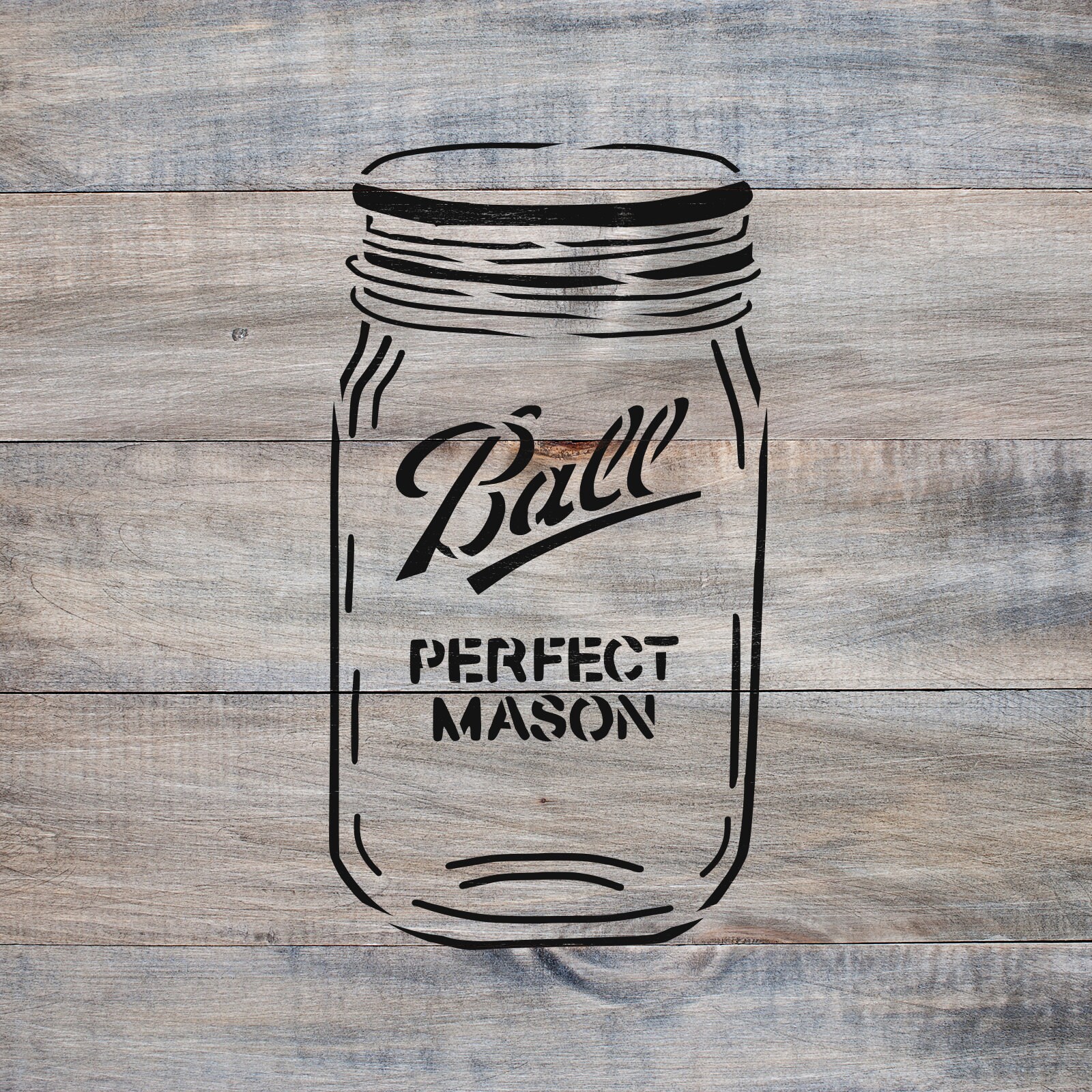 Mason Jar Stencil Mason Jar Stencils Jar Stencil Kitchen - Etsy