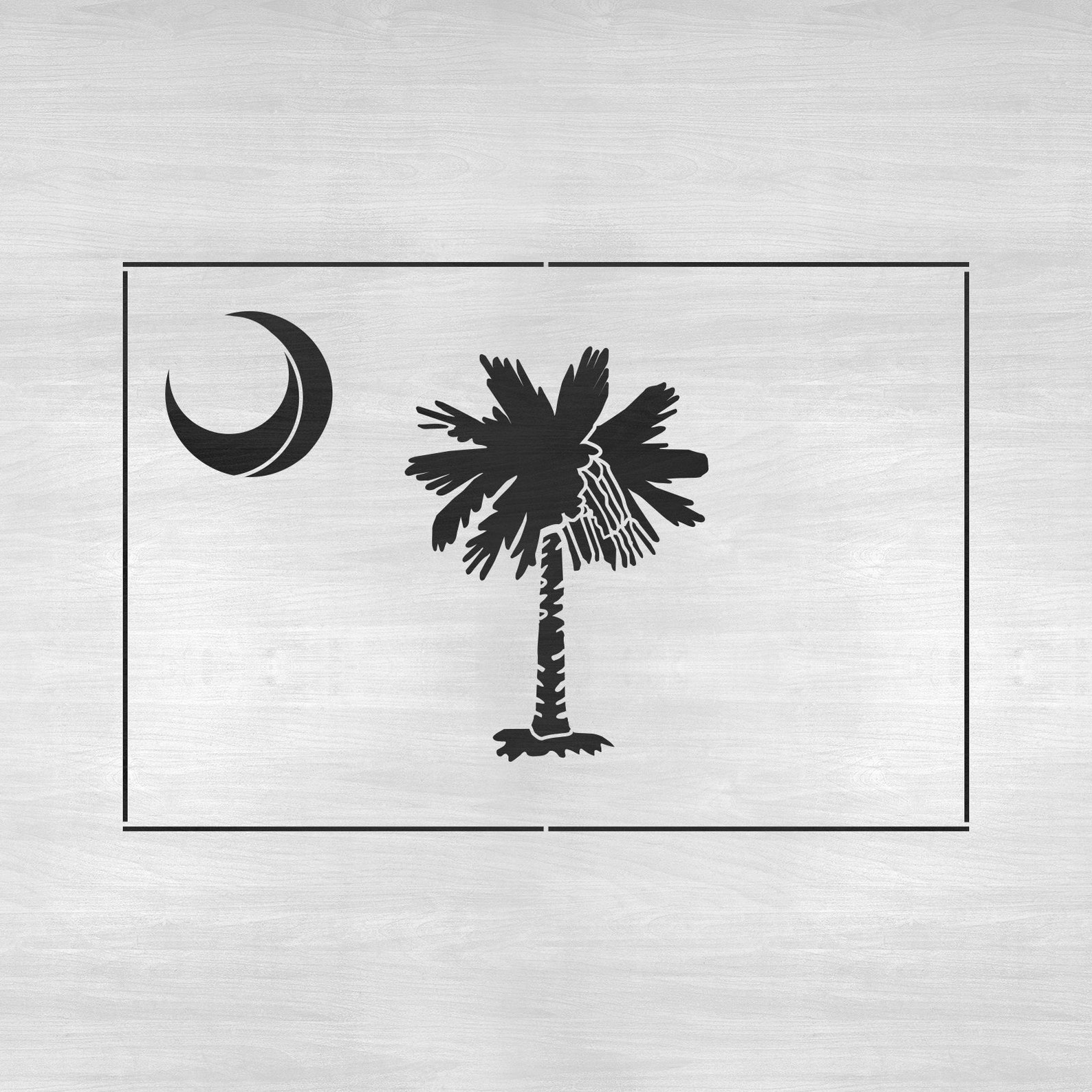 South Carolina State Flag Stencil South Carolina Stencil - Etsy