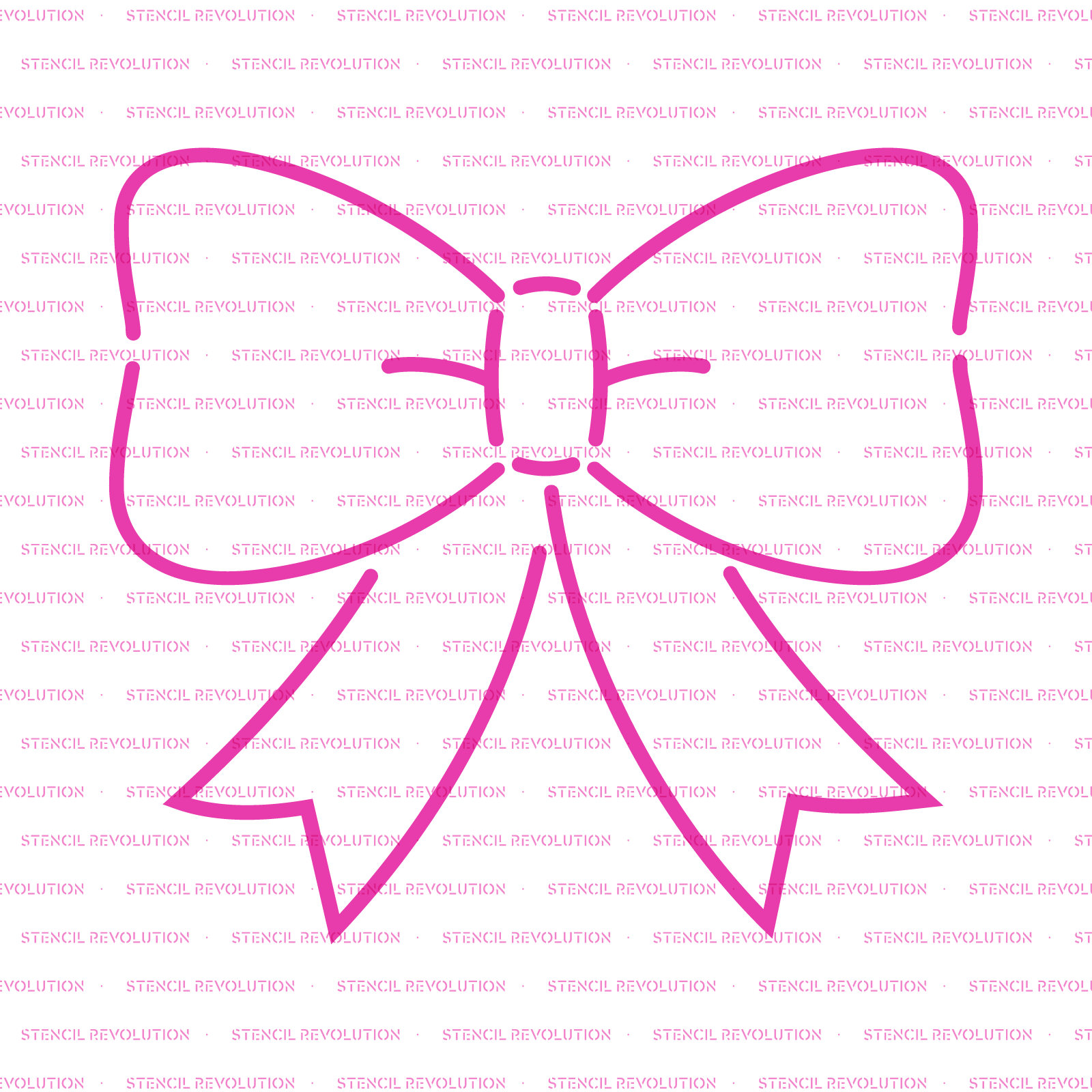 Bow Ribbon Stencil Craft Stencils of a Bow Ribbon Bow - Etsy