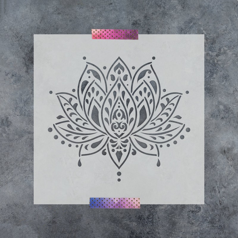 Lotus Drawing Stencils - Etsy