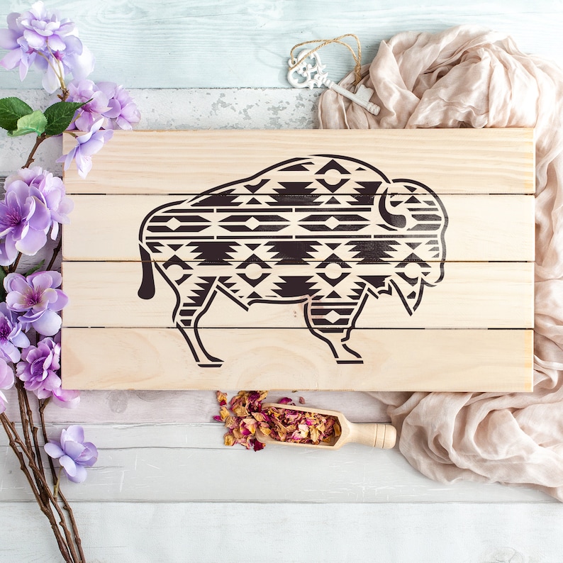 Aztec Buffalo Stencil Aztec Stencil Buffalo Stencil Animal - Etsy