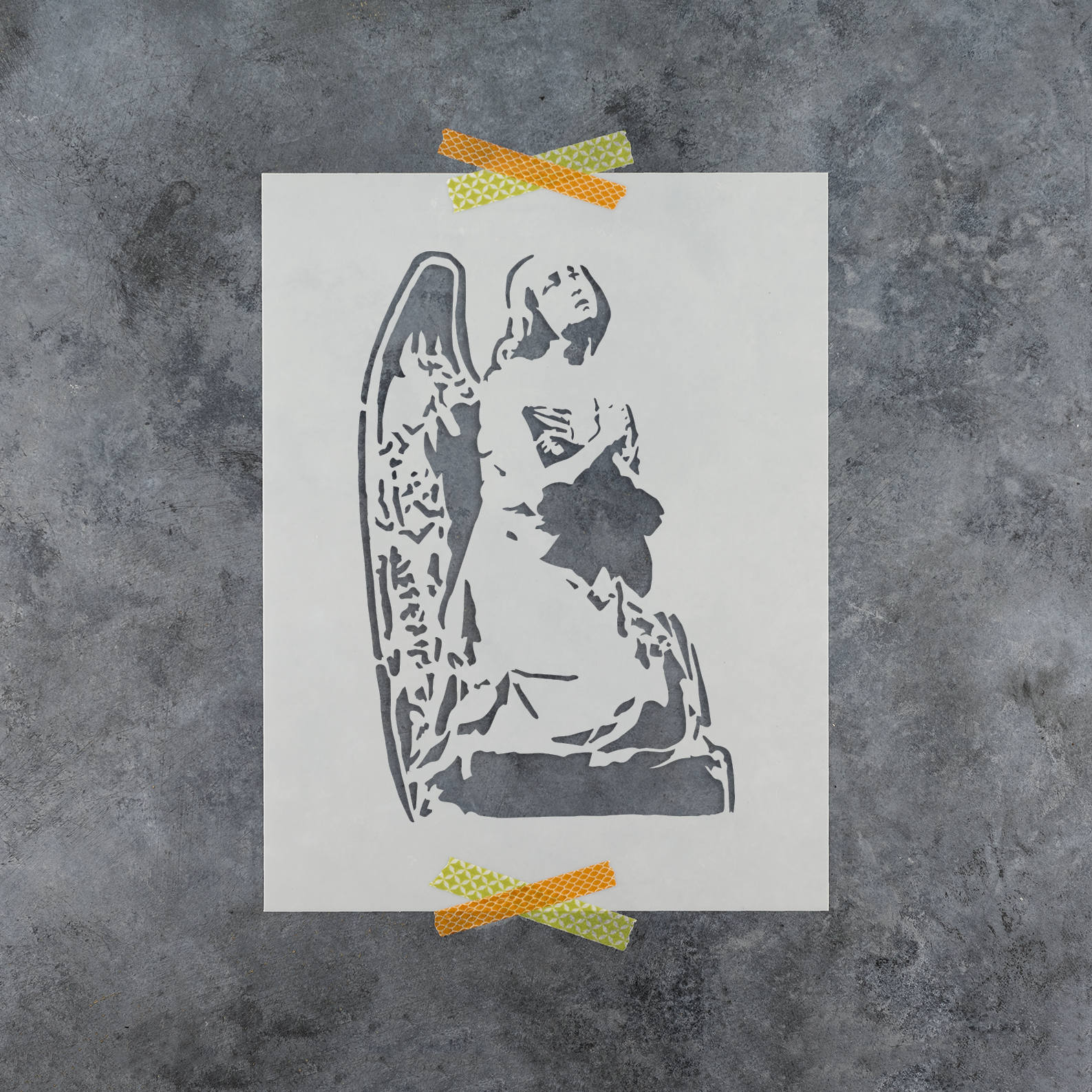 Angel Graffiti Stencil