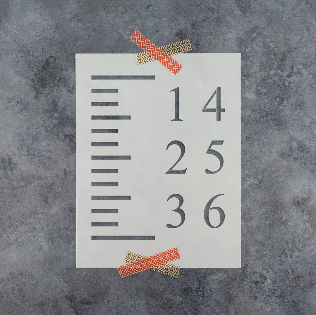 Growth Chart Stencil for Kids Height Measurement, Wooden Ruler Growth ...