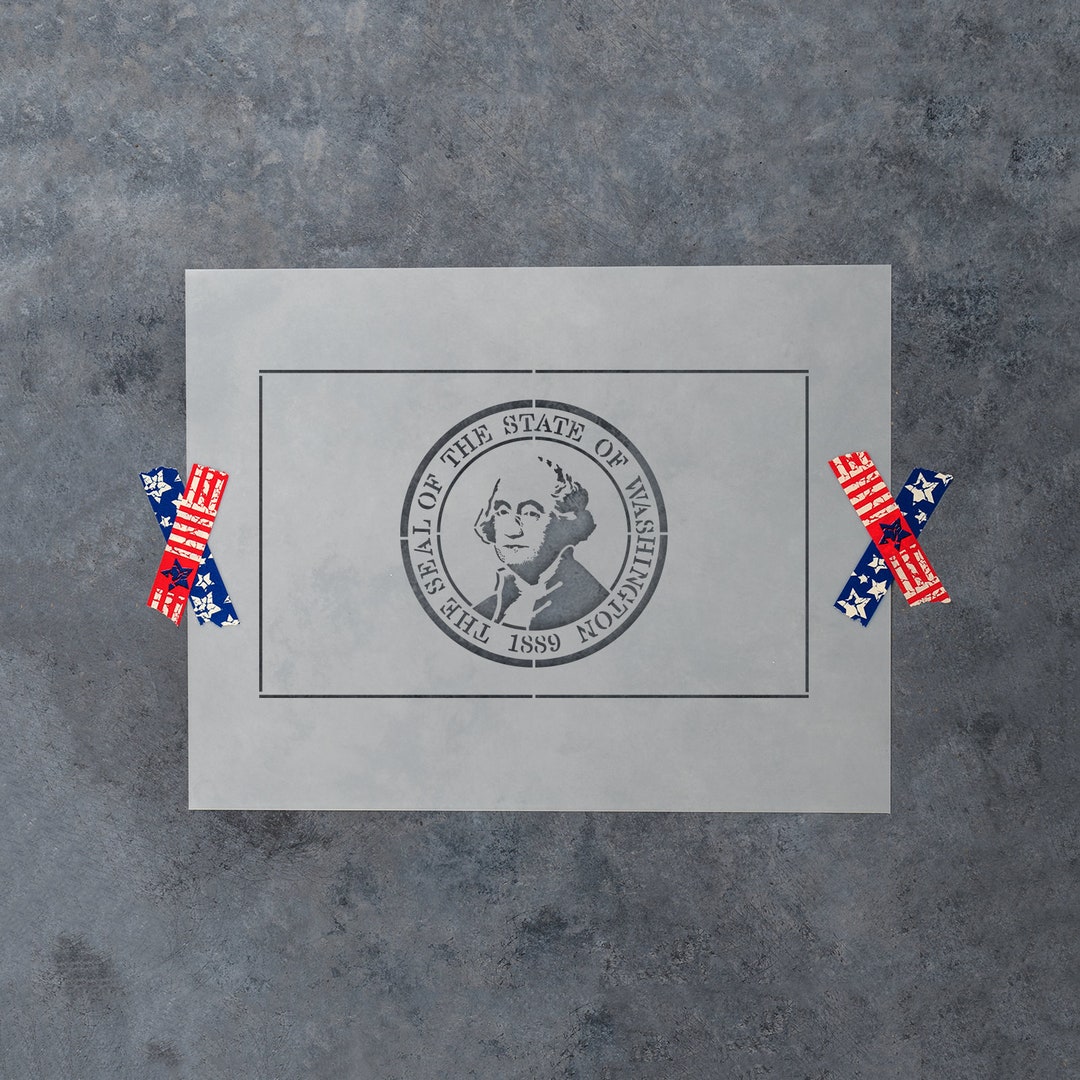 Washington State Flag Stencil Template for Painting Crafts and DIY Flag ...