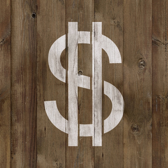 Dollar Stencil Dollar Sign Money Symbol DIY Cookie Wall Craft Stencil