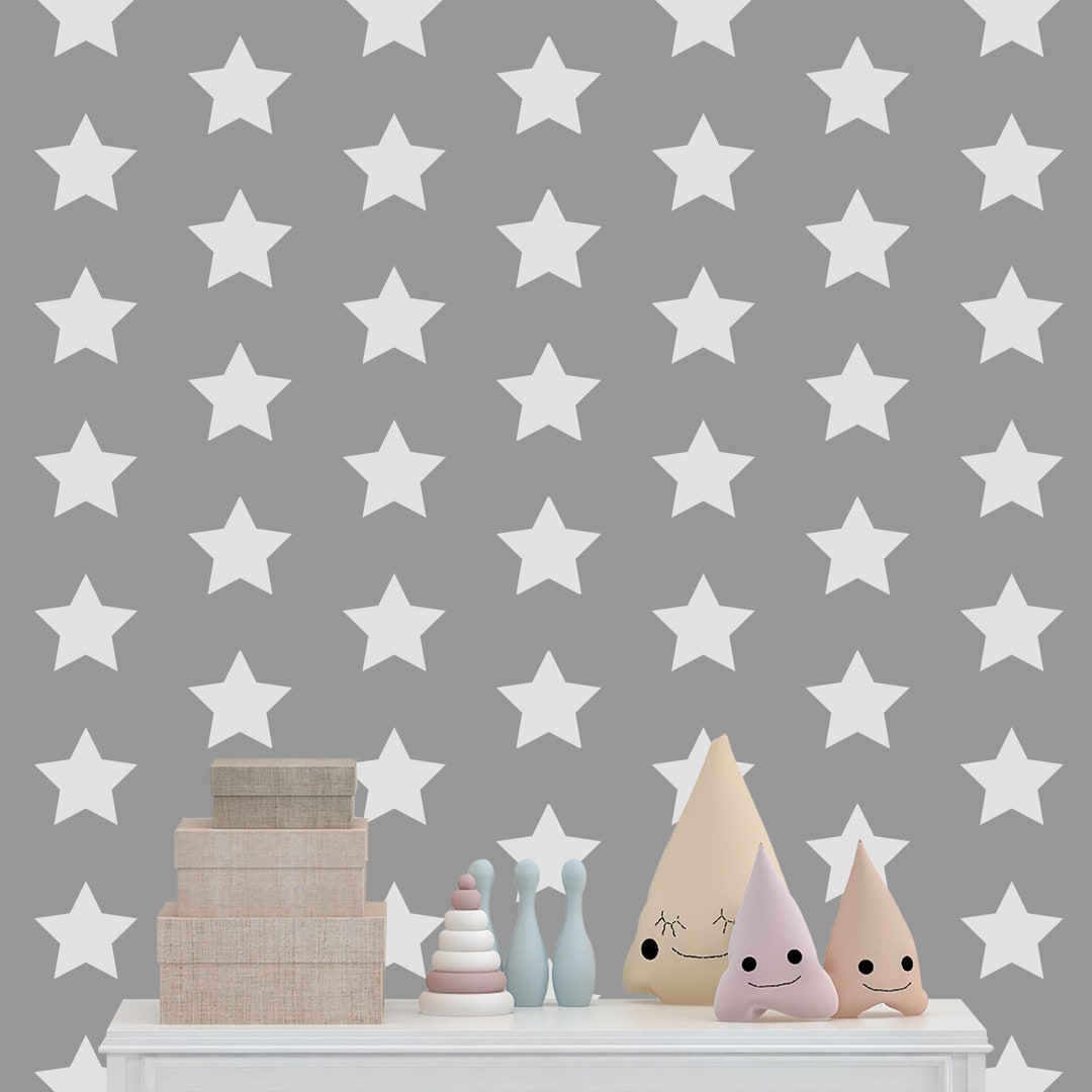 Rounded Star Pattern Stencil - Reusable & Durable DIY Craft Wall ...