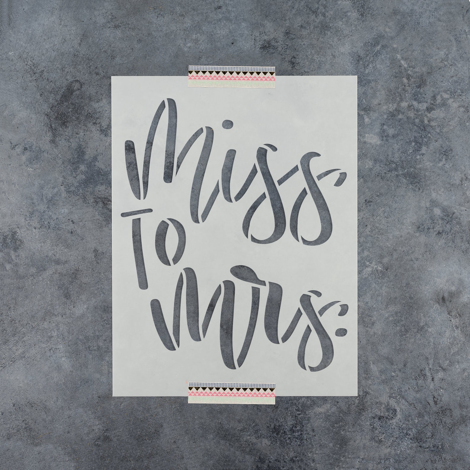 Miss to Mrs Stencil for Wedding, Bride, Engagement, Bachelorette, and ...