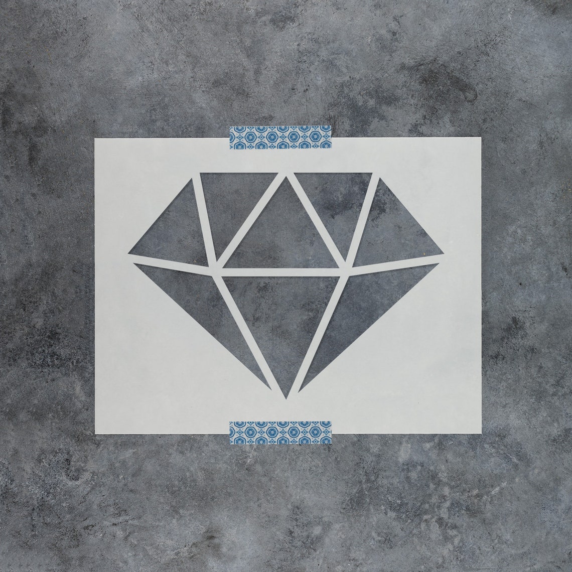 Diamond Stencil Reusable Stencils of a Diamond Gem Stone - Etsy