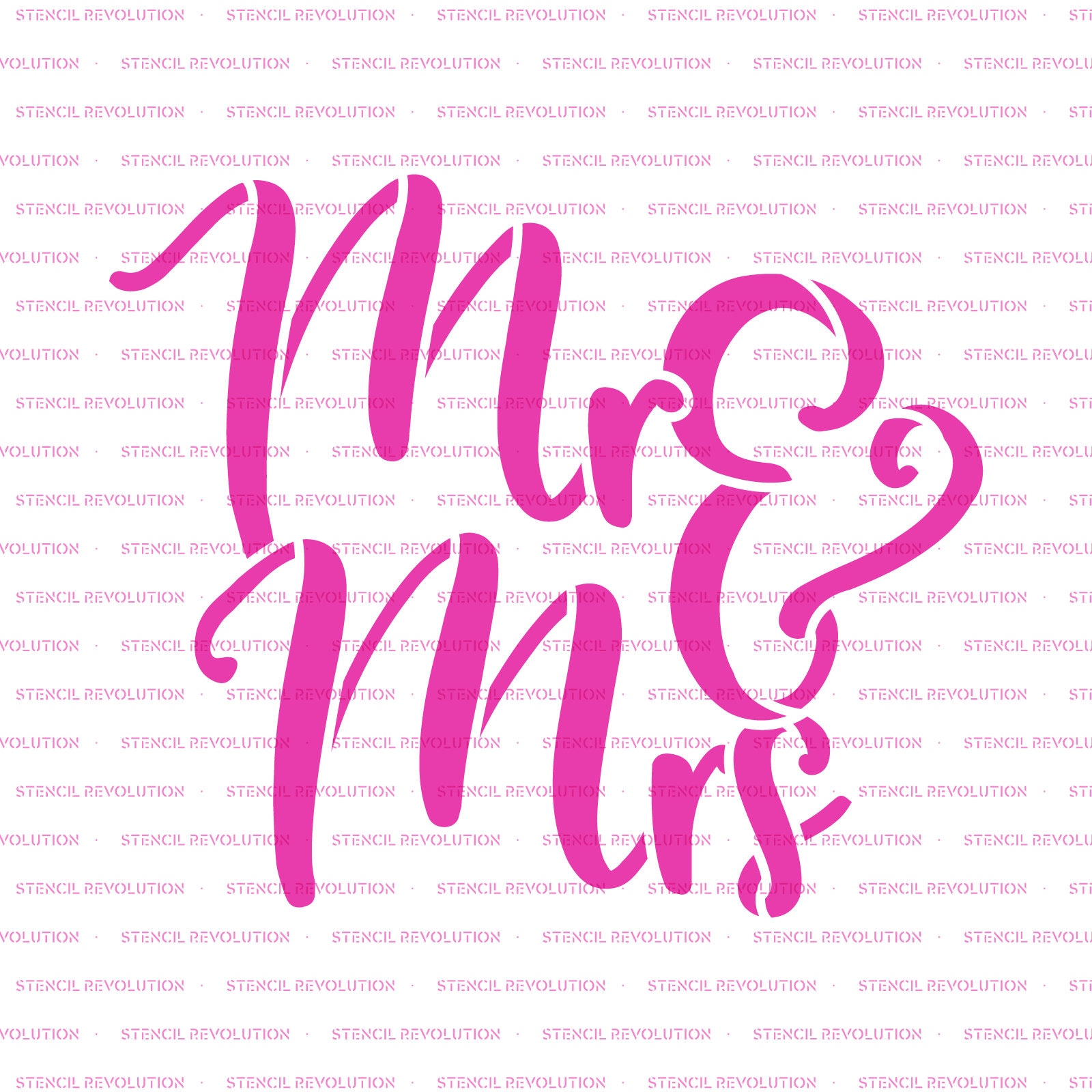 Mr and Mrs Script Stencil for Weddings, DIY Letter Stencils, Love ...