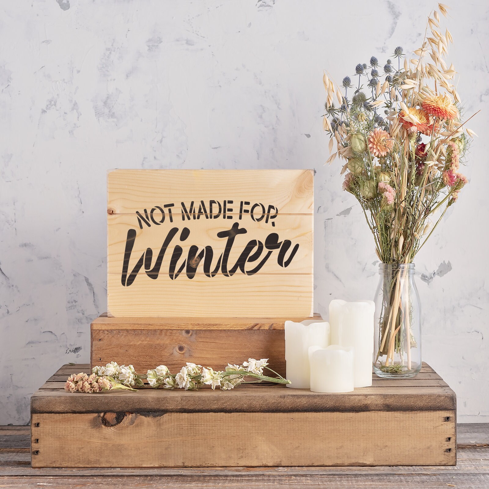 Not Made for Winter Stencil Reusable Stencils for Painting | Etsy