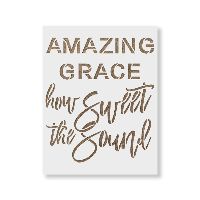 Amazing Grace Stencil - Amazing Grace Sign, Amazing Stencil, Grace ...