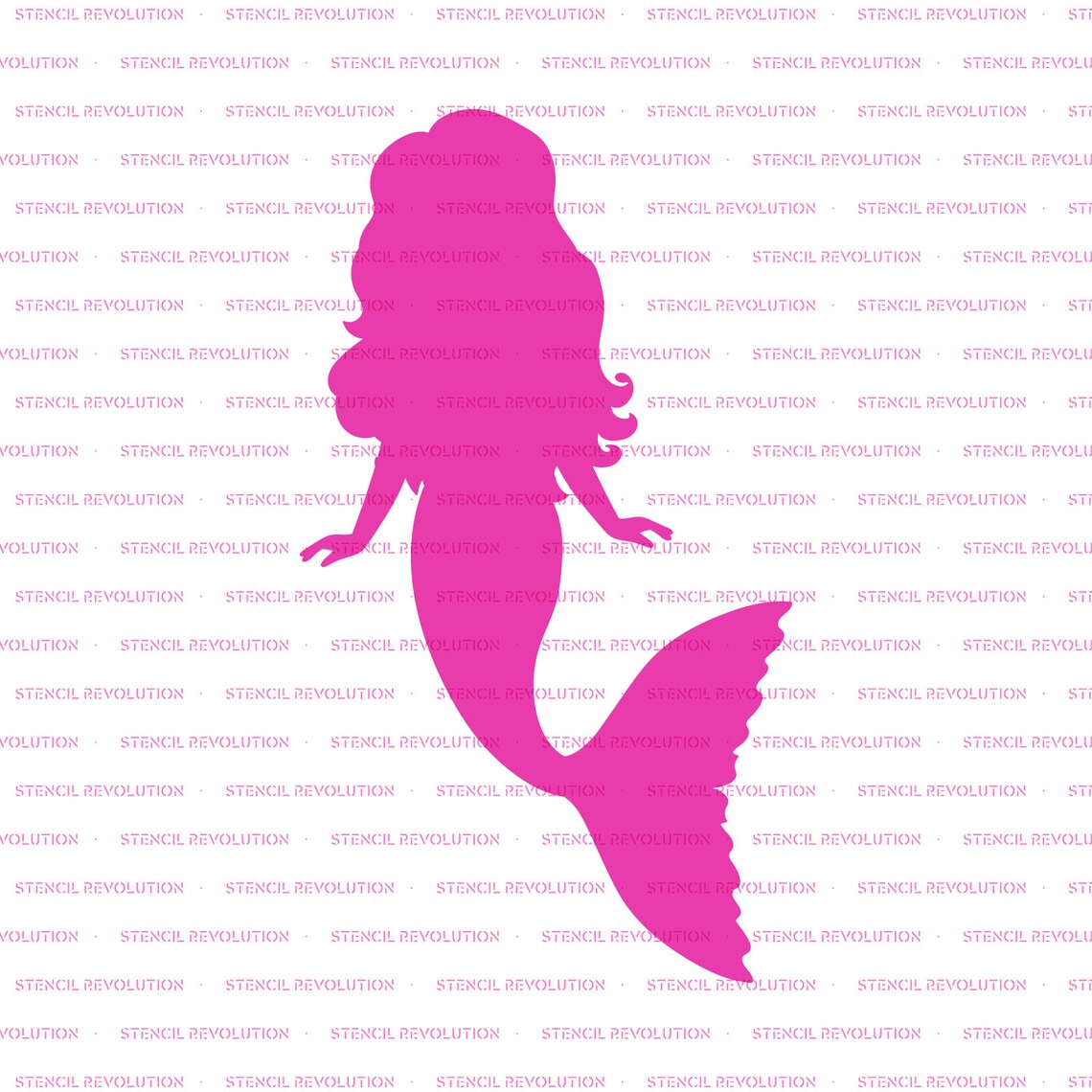 Mermaid Stencil - Simple Mermaid Stencil, Large Mermaid Stencils ...