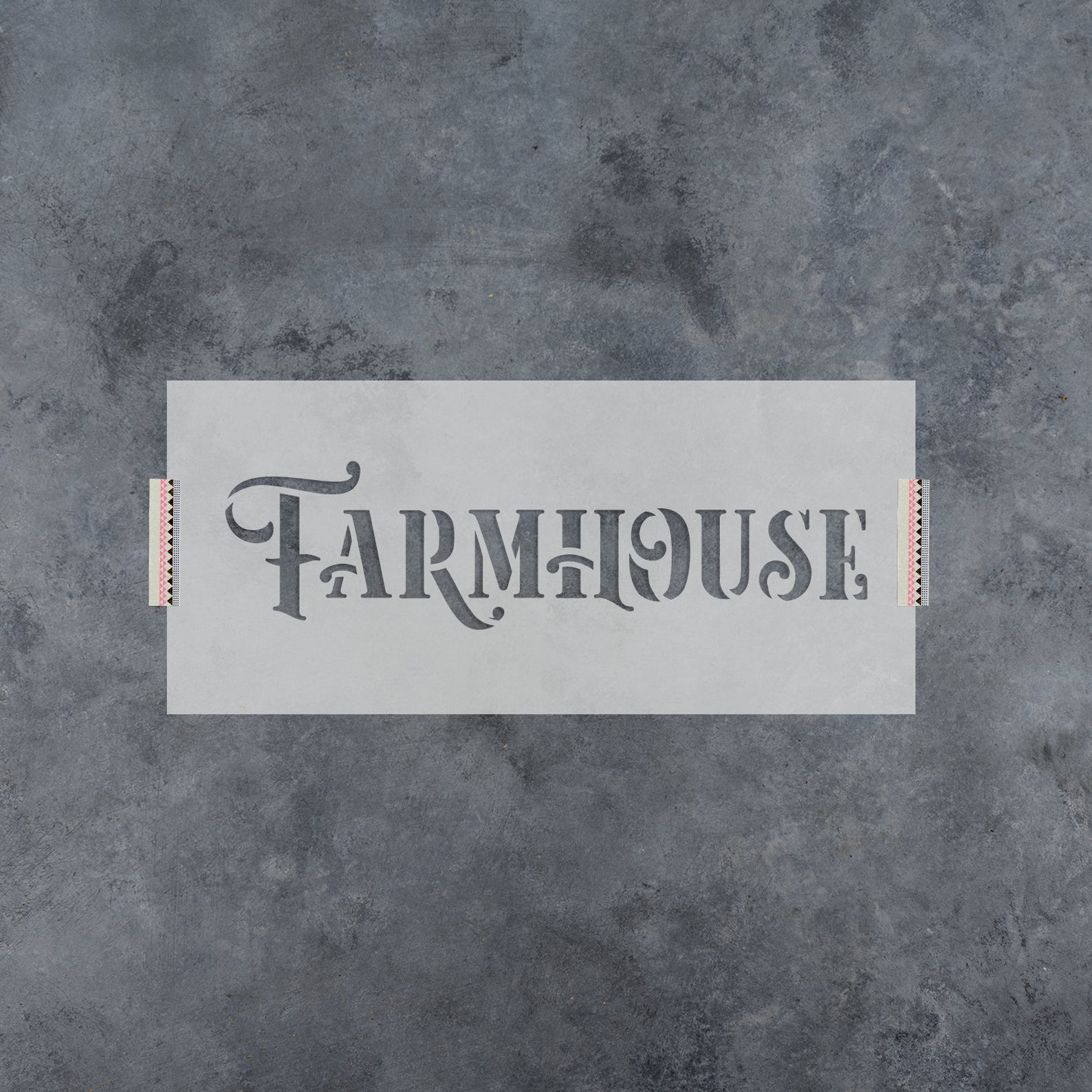Farmhouse Word Stencil for Rustic Signs, Cottage, Primitive, Distressed ...