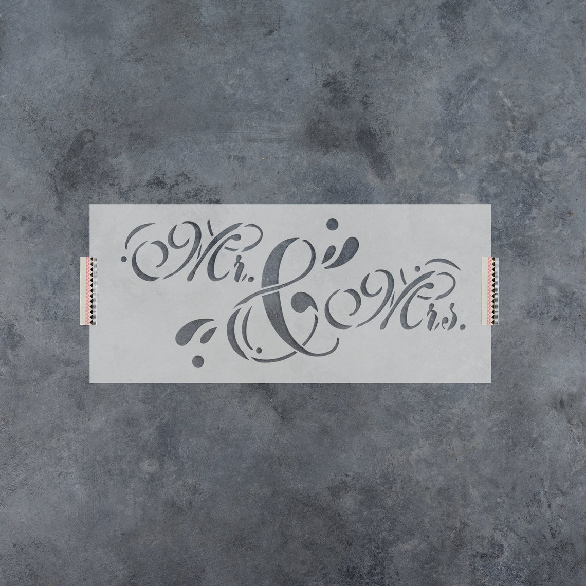 Mr and Mrs Stencil - Reusable DIY Craft Wedding Stencils of Mr and Mrs ...
