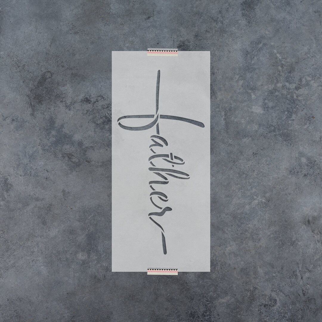 Father Cross Stencil - Cross Stencils for Crafts, Cross Stencil Designs ...