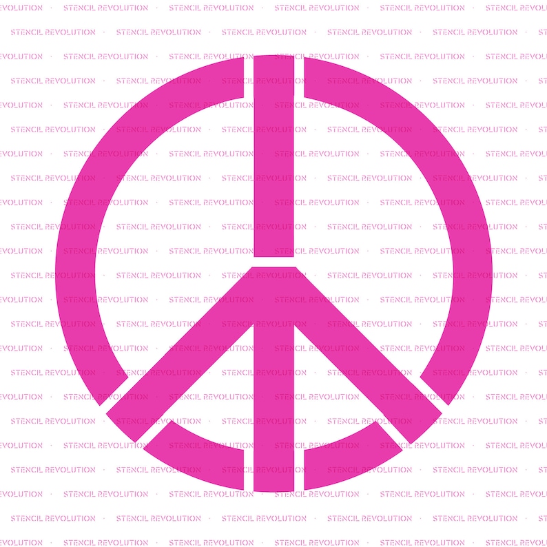 Peace Sign Stencil Template for Painting, Craft Projects, DIY Decor ...