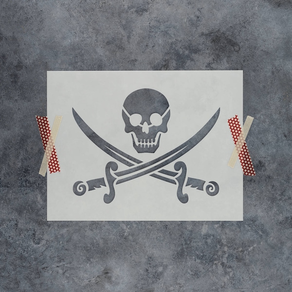 Jolly Roger Stencil - Etsy