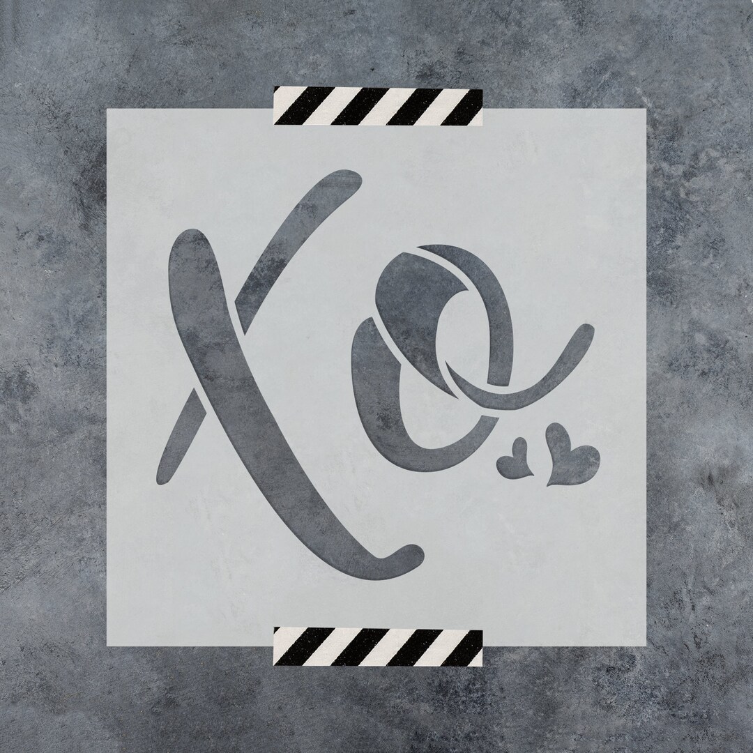 XO Valentine Stencil for Cookies, Crafts, Love, Hearts, Kiss, Baking ...