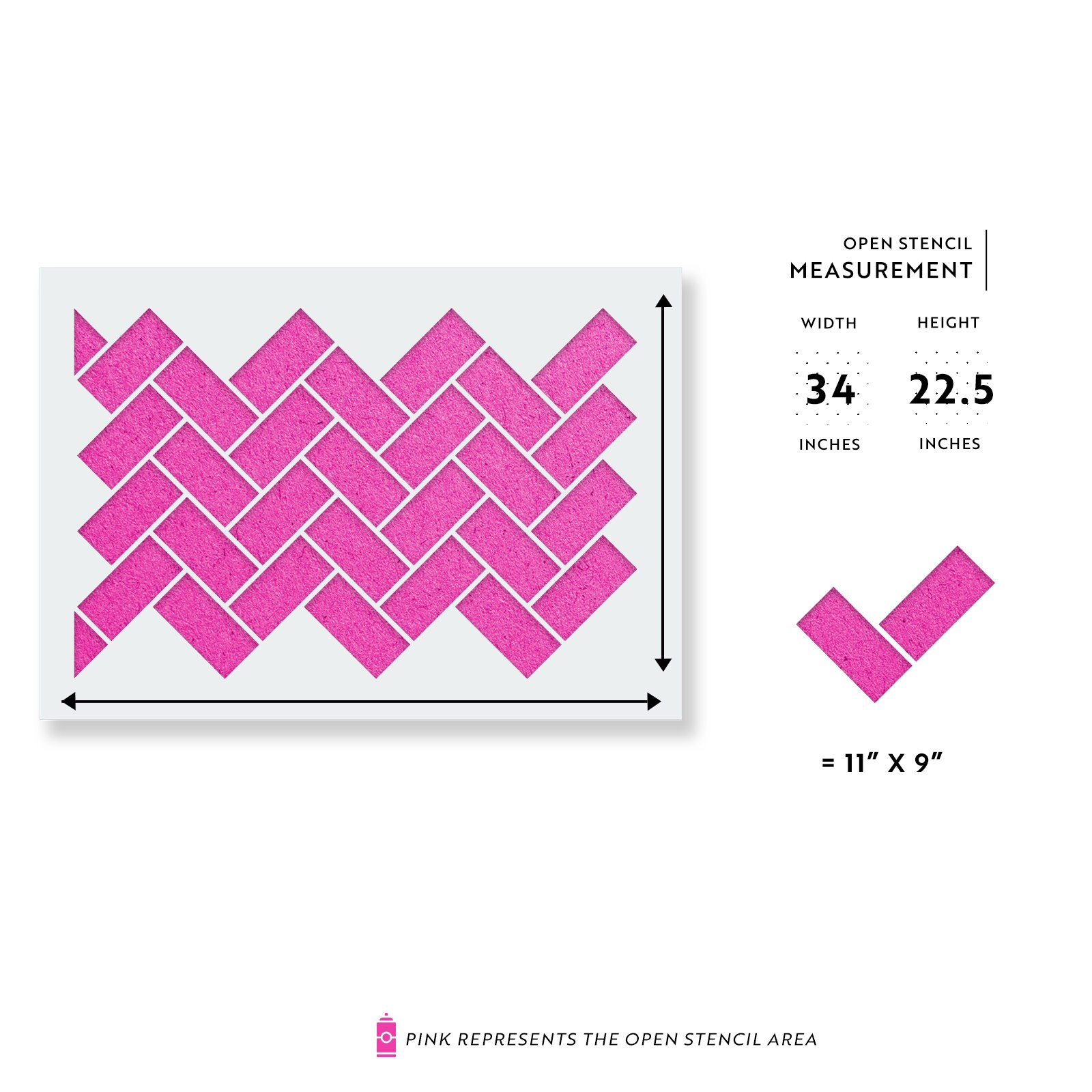 Basic Brick Angle Pattern Wall Stencil DIY Wallpaper | Etsy