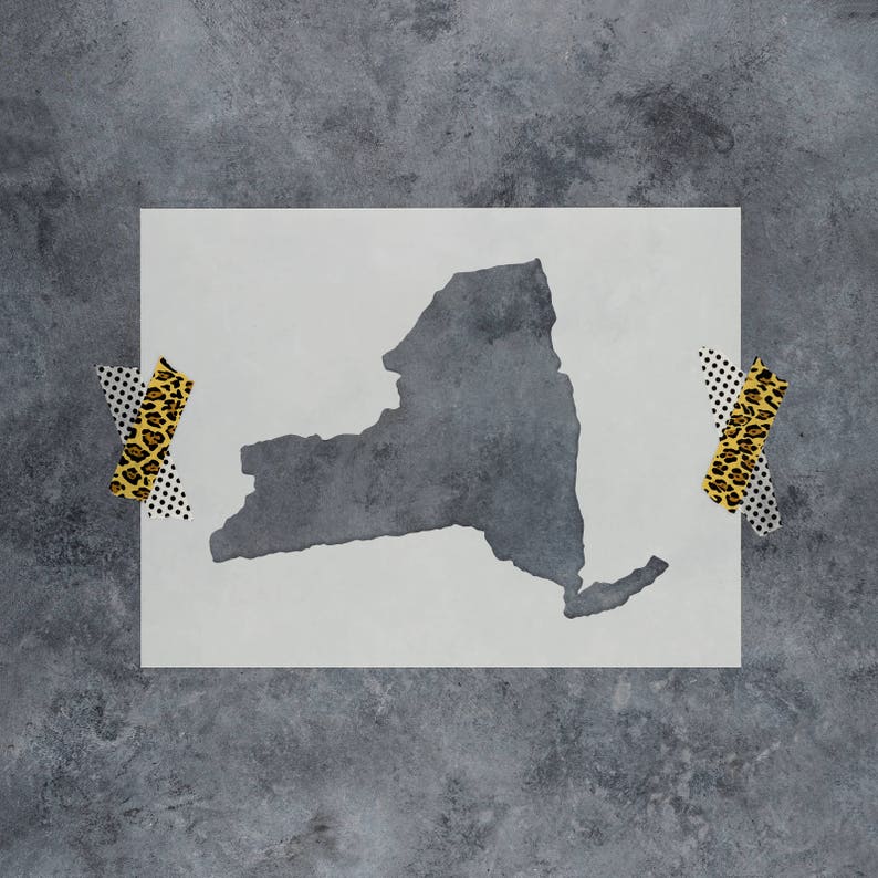 New York State Stencil Template for Crafts, NYC Design Reusable Art ...