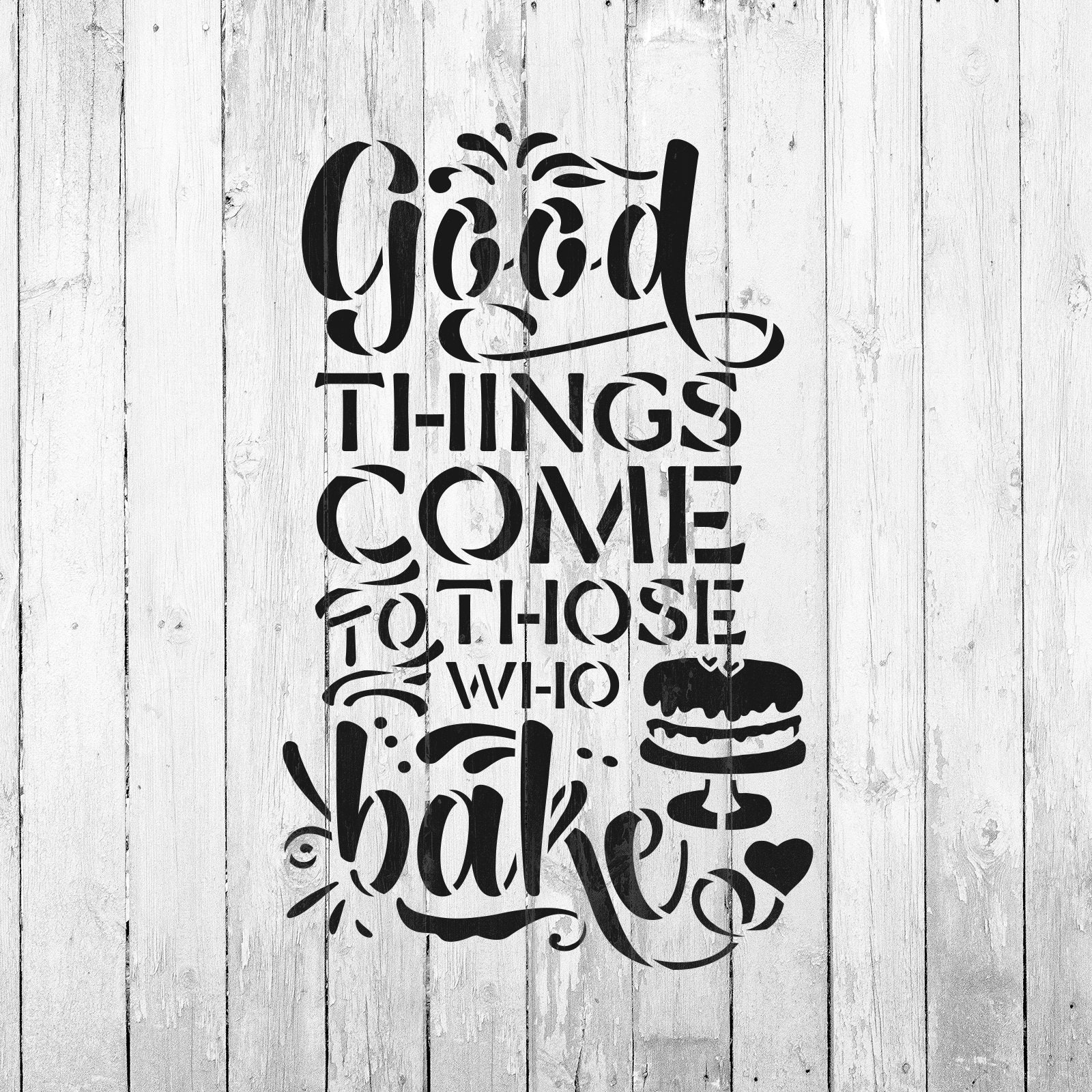 Good Things Baking Cooking Kitchen Stencil Durable & | Etsy