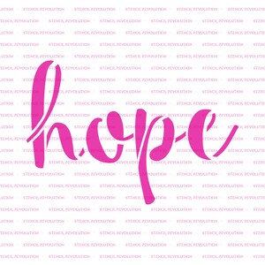 Hope Stencil - Hope Word Stencil, Stencil Hope, Stencils Hope, Stencil ...