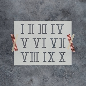 Roman Numerals Stencil - Number Stencil, Roman Numerals, Numeral ...