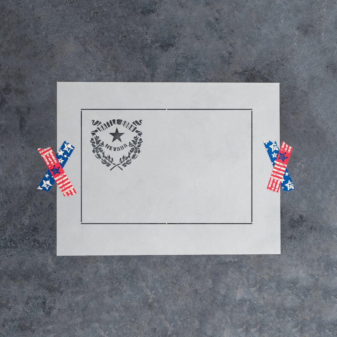 Nevada State Flag Stencil Template for Crafts, DIY Painting, and Las ...
