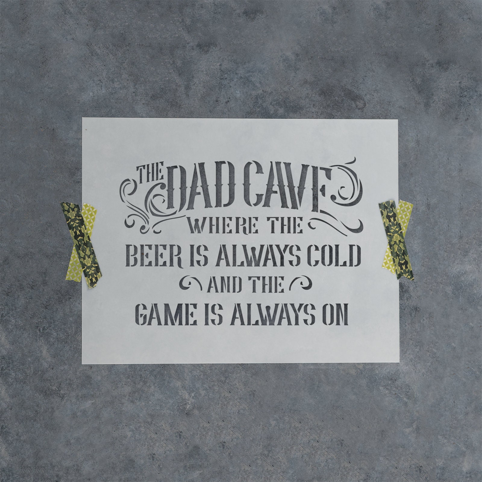 Dad Man Cave Stencil Dad Stencils for Painting Dad Stencil - Etsy
