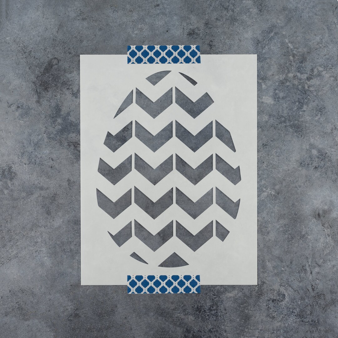 Easter Egg Chevron Stencil - Easter Stencil, Egg Stencil, Chevron ...