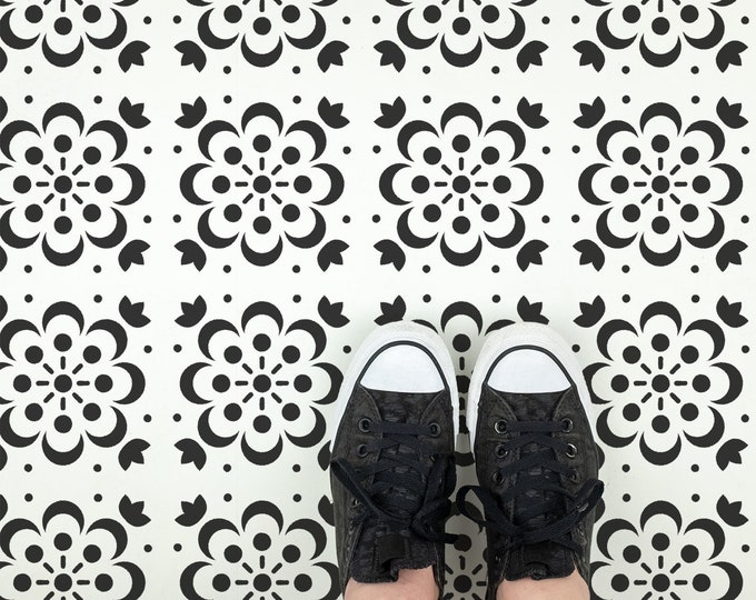 Freya Tile Stencil Scandinavian Tile Stencils for Painting - Etsy