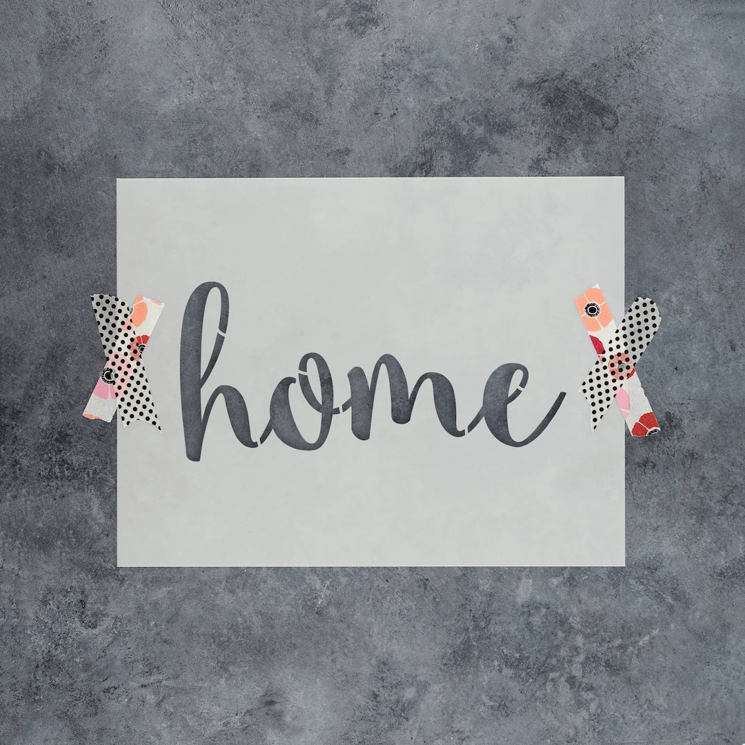 Home Stencil - Reusable DIY Craft Stencils of the Word "home" - Great ...